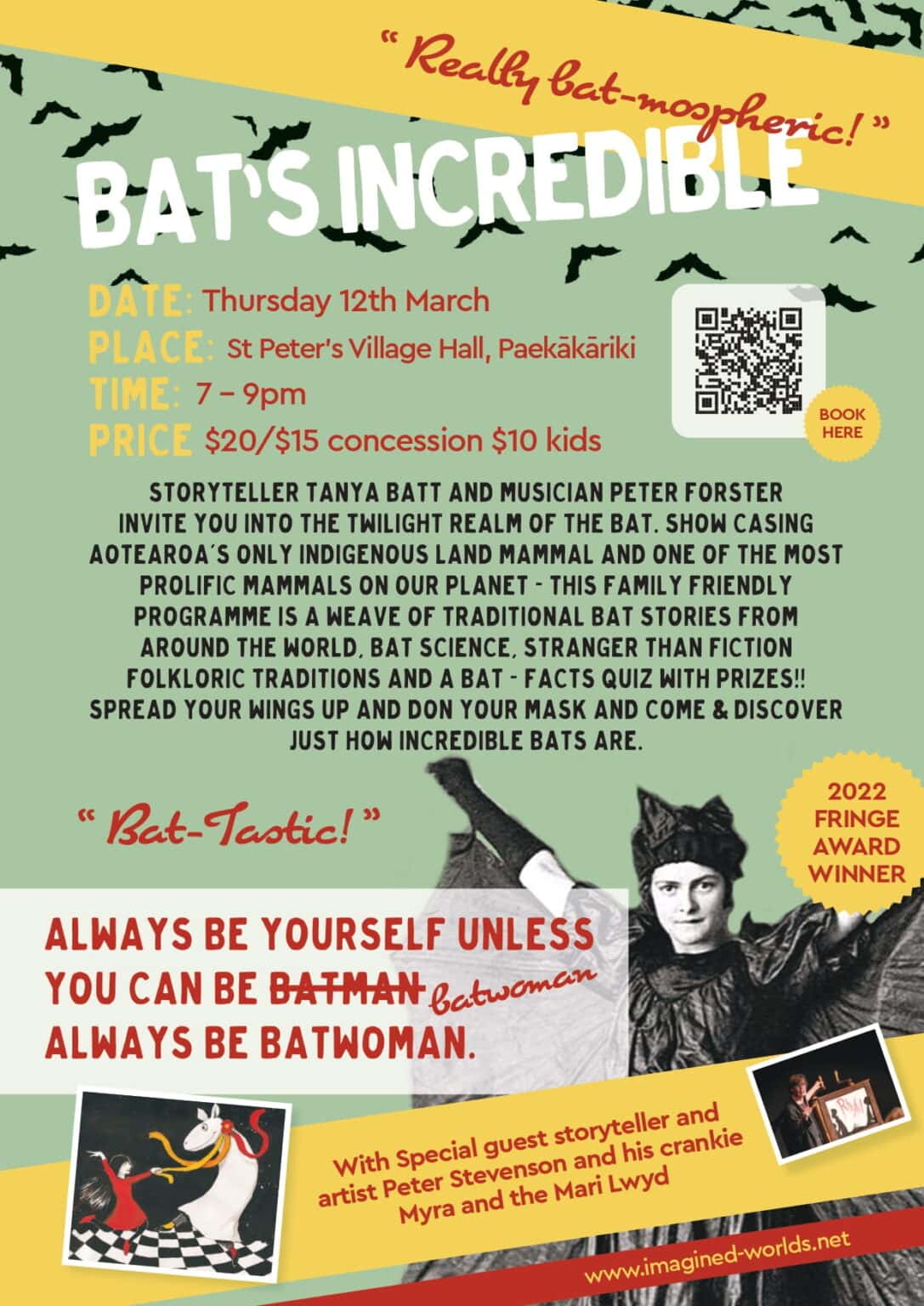 Bat’s Incredible with storyteller Tanya Batt, musician Peter Forster ...